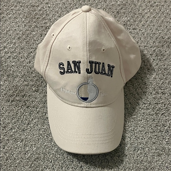 Accessories | Nwot Nee San Juan Puerto Rico Embroidered Beige Cap ...